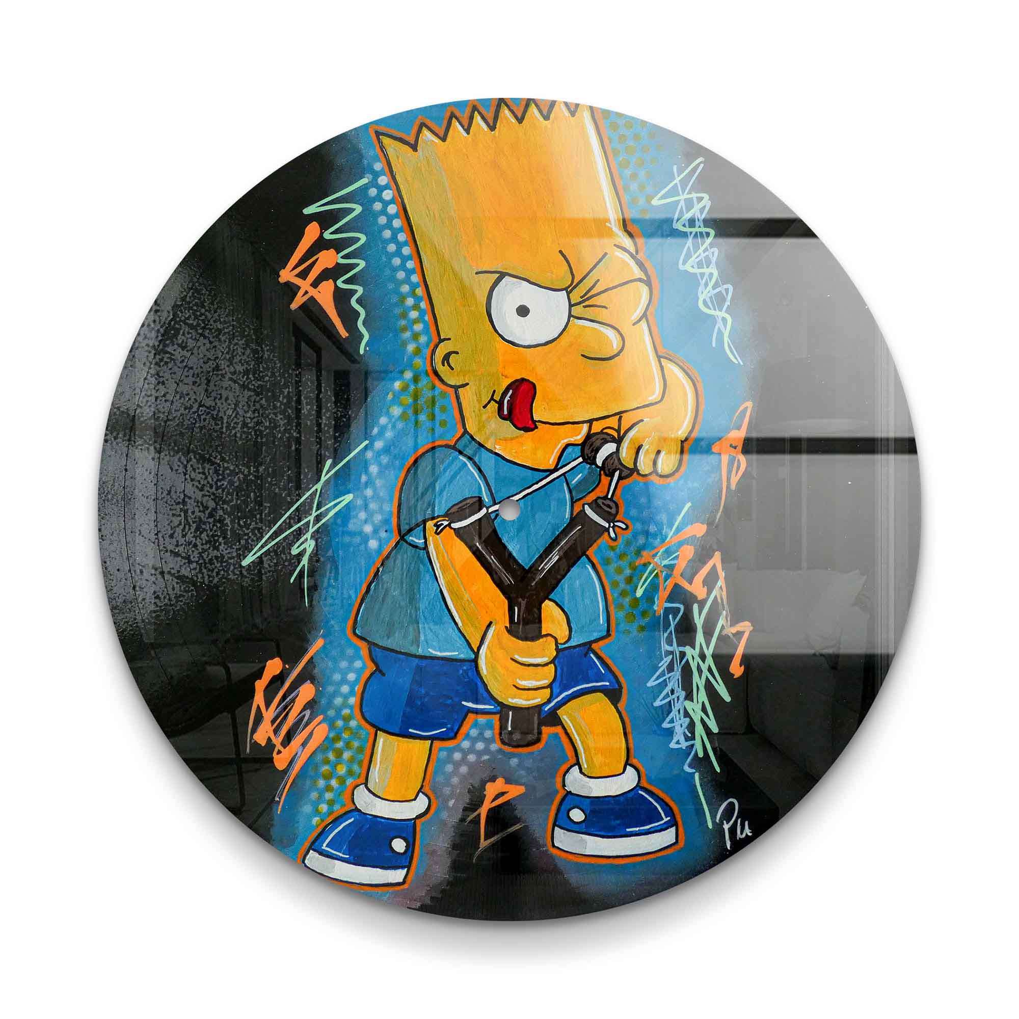 ArtMind Freiform Wandbild - Bart Simpson - Shooting time ...