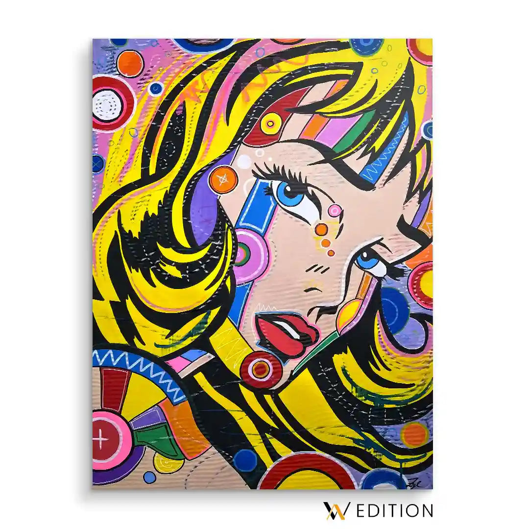 Wandbild - Blonde Pop Art Girl - Galerie Kunstwerk bei ARTMIND ...